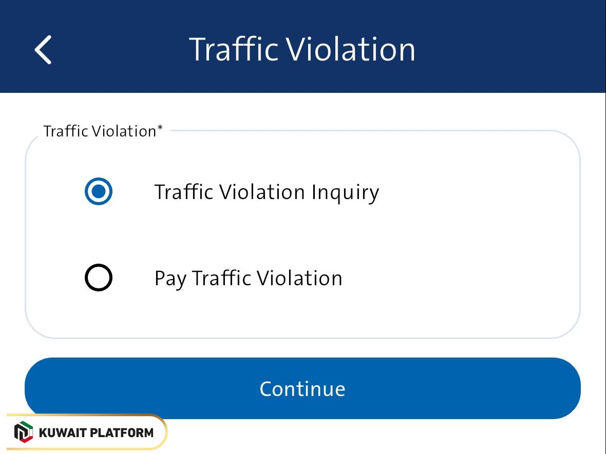 MOI Kuwait Traffic Fine Payment Online