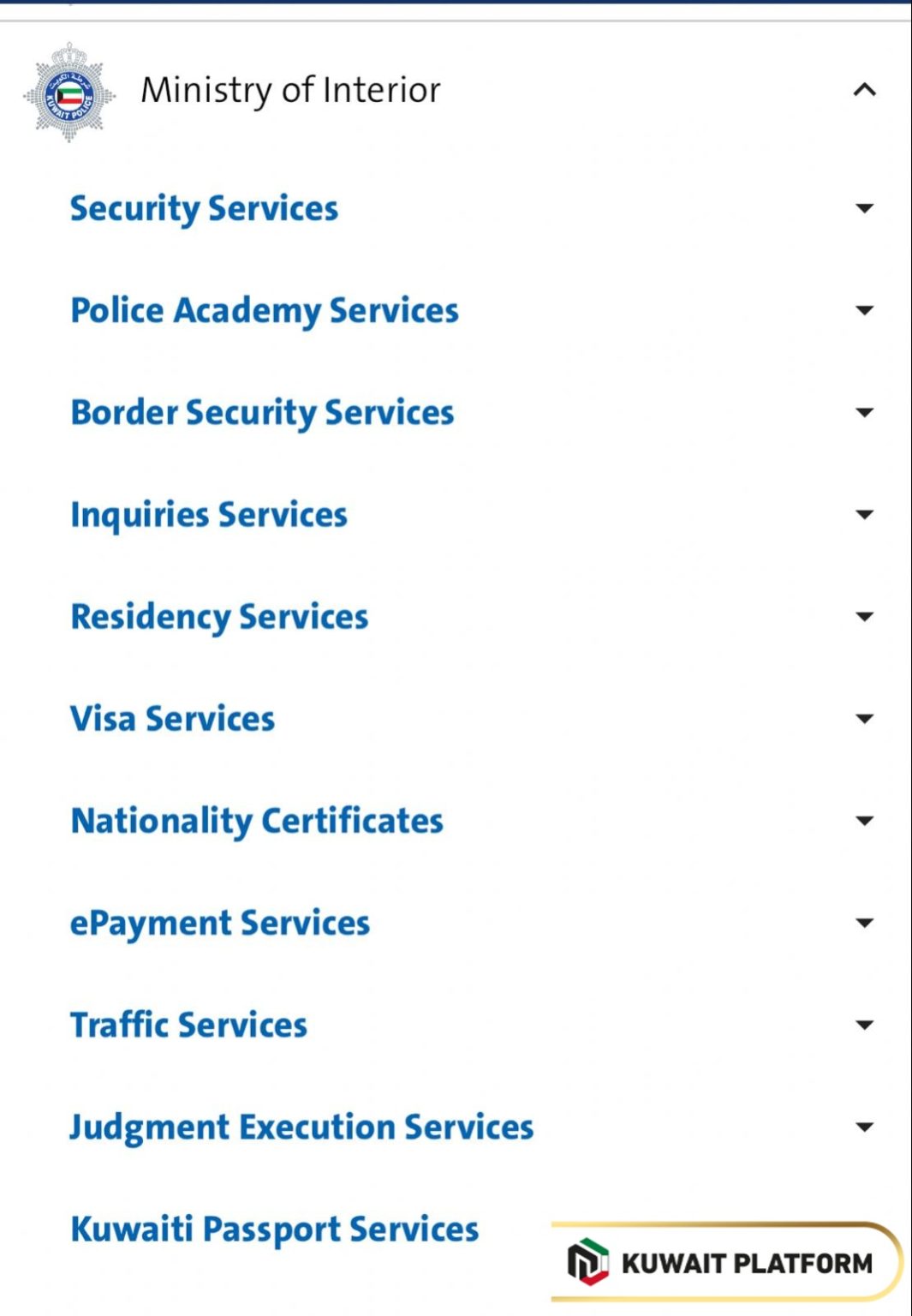 MOI Kuwait Traffic Fine Payment Online