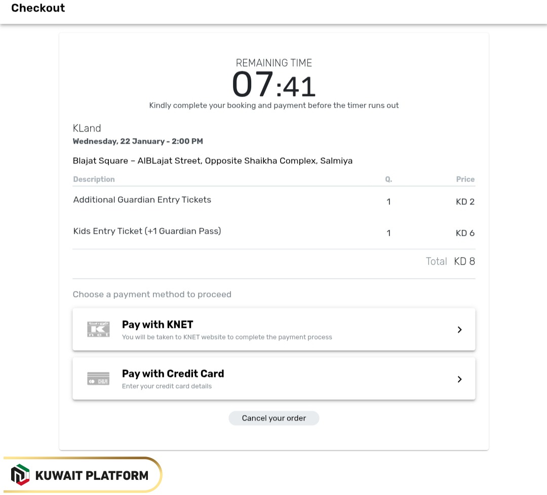 KLAND Kuwait Tickets Prices 2026 - Kuwait Platform